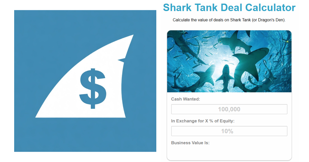 Shark Tank Business Value Calculator